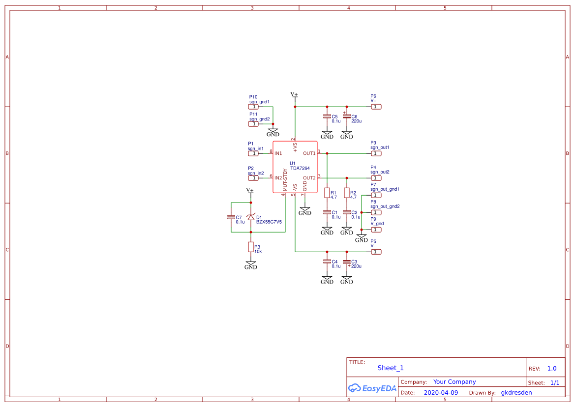 TDA7264 amp - OSHWLab