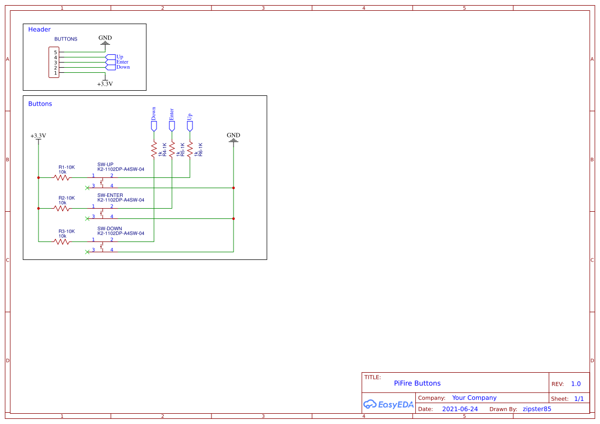 PiFire Buttons - EasyEDA open source hardware lab