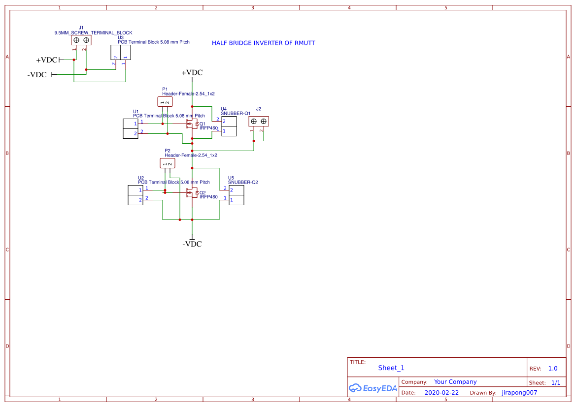 MODEL_HALF BRIDGE INVERTER_V1 - OSHWLab