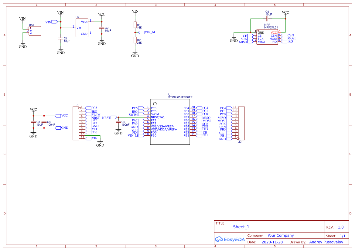 STM8L nRF24L01+ Module - EasyEDA open source hardware lab