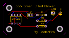 555 timer IC LED BLINKER - OSHWLab