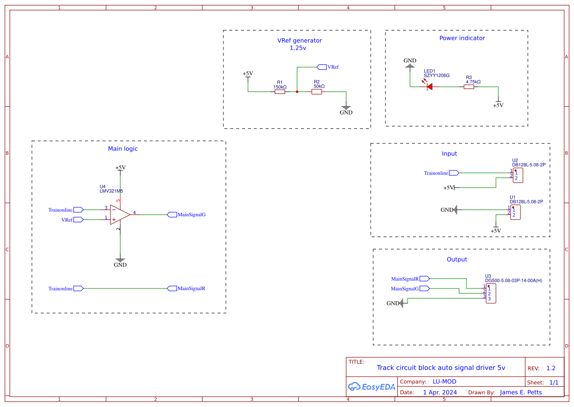 LU-MOD track circuit block auto signal driver 5v - OSHWLab