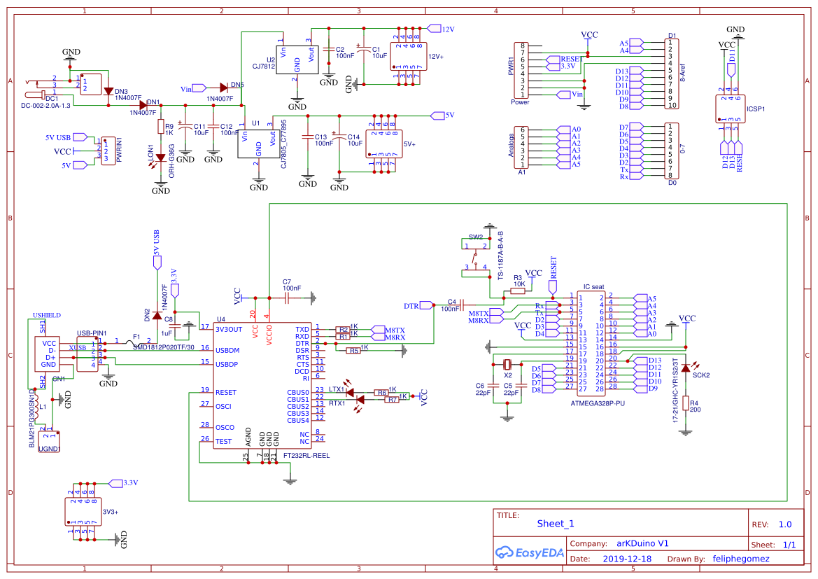 arKDuino EXTEND VCC - EasyEDA open source hardware lab