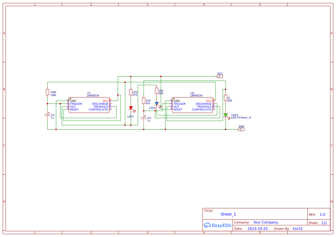 Circuito Temporizador - Semáforo - OSHWLab