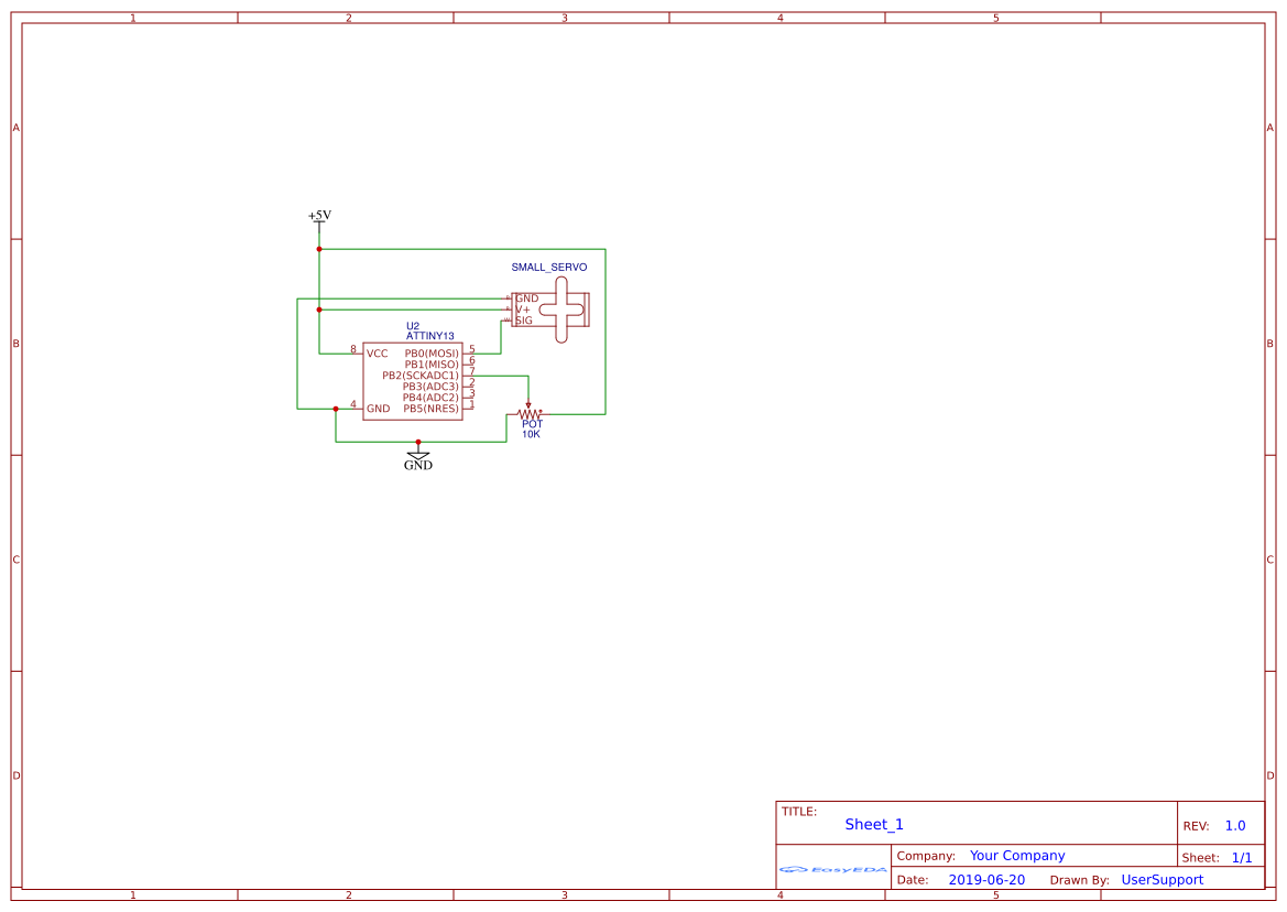 Servo Attiny Platform For Creating And Sharing Projects Oshwlab