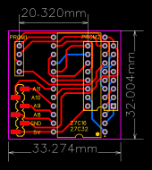 PROM Adapter 27C32 (untested) - EasyEDA open source hardware lab
