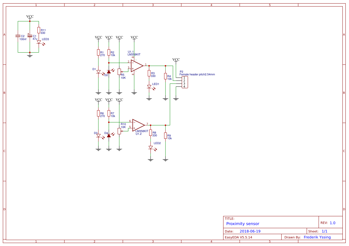 IrDA Proximity sensor - EasyEDA open source hardware lab