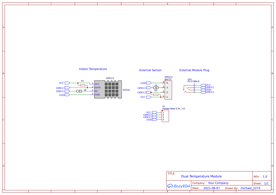 CS_Module_Dual Temp Sensor - OSHWLab