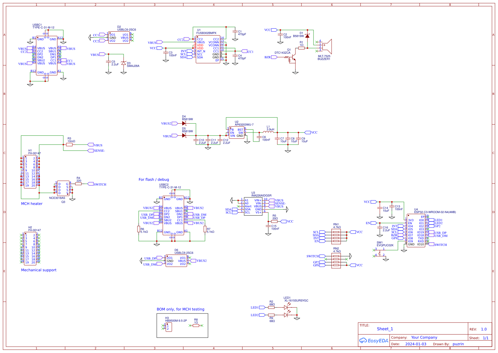 Reflow Micro Table USB PD (headless) - EasyEDA open source hardware lab