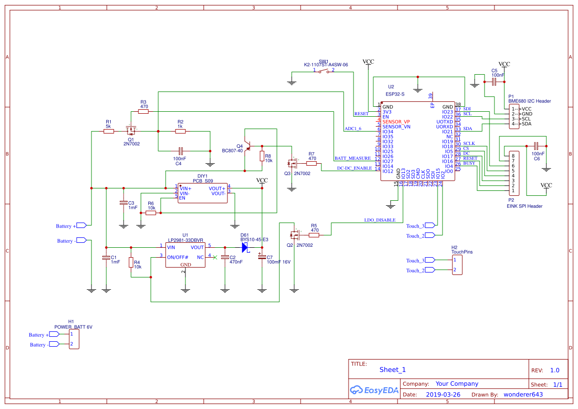 ESP32_RoomSensor_BME680 - EasyEDA open source hardware lab