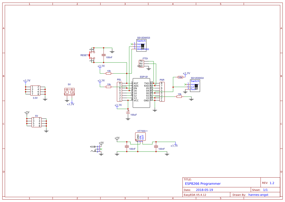 ESP12F Programming board - OSHWLab