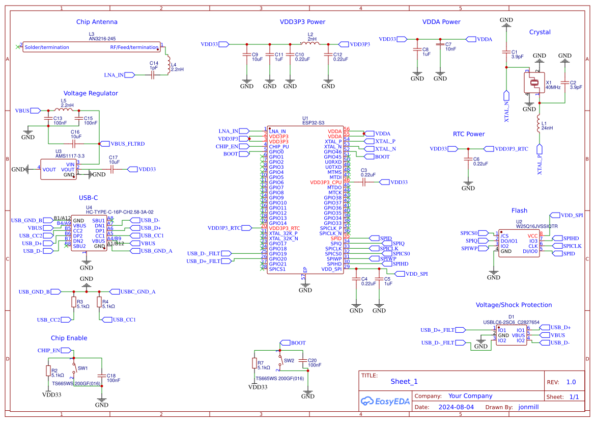 esp32-s3-base - OSHWLab