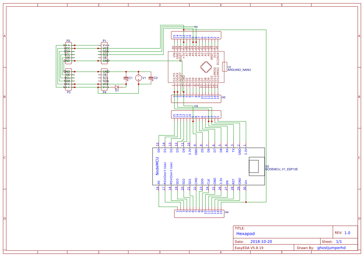 Hexapod - EasyEDA open source hardware lab