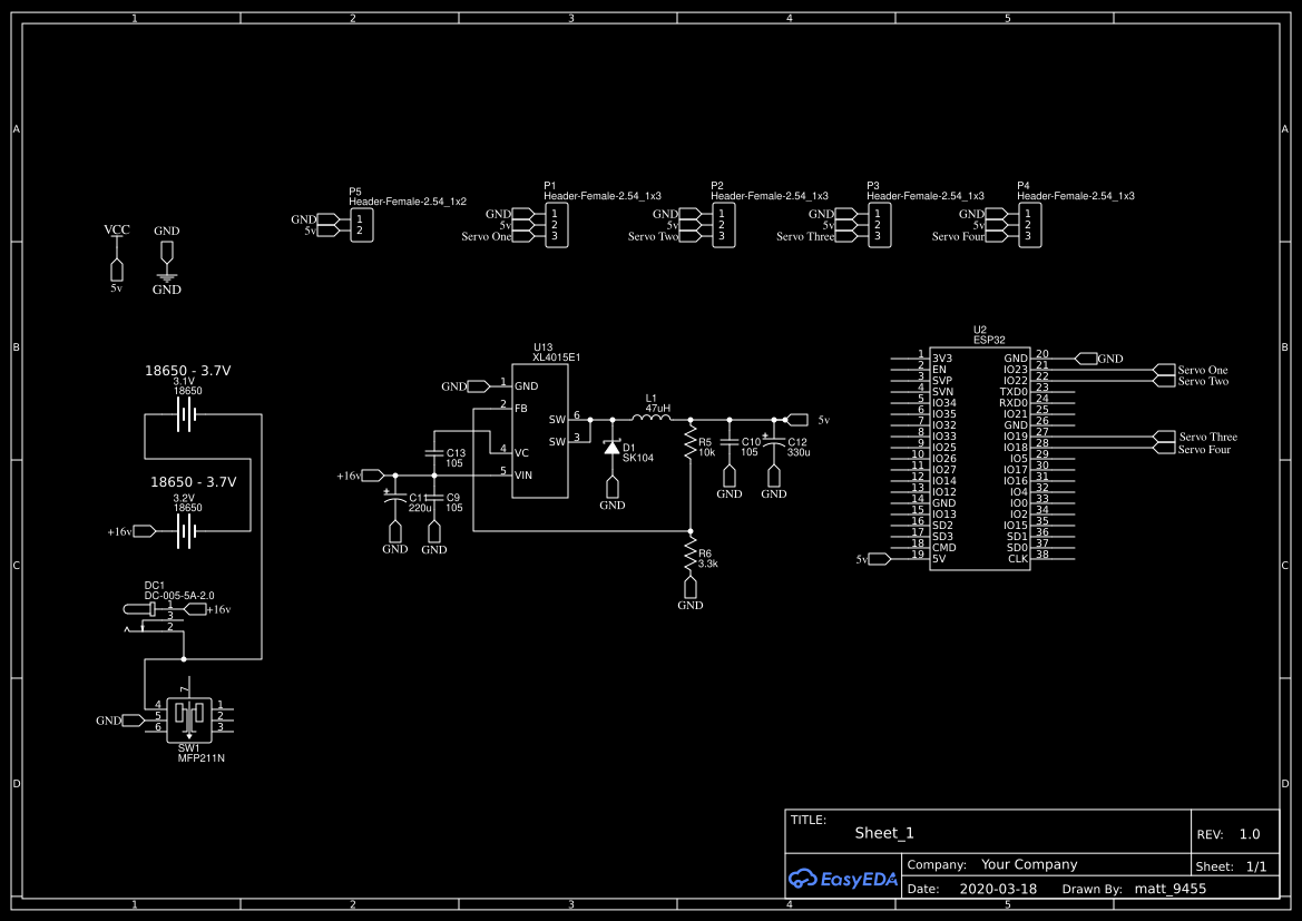 ESP32_Robotic_Arm_Driver_Board - OSHWLab