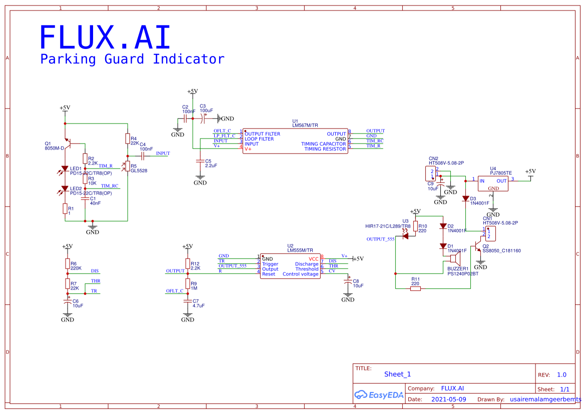 Parking Guard Indicator - OSHWLab