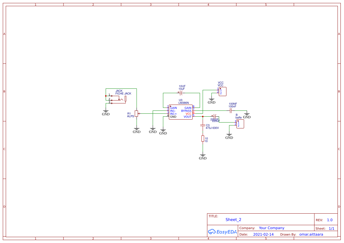 Aud Amplifier - OSHWLab