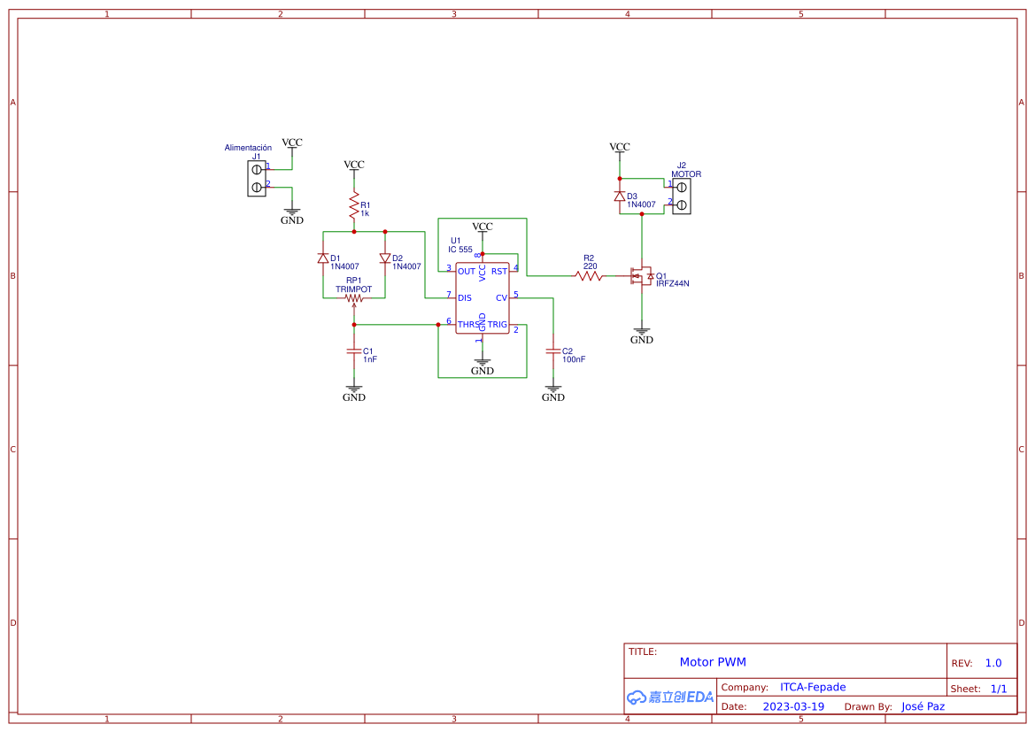 PWM-Motor con IC555 - OSHWLab