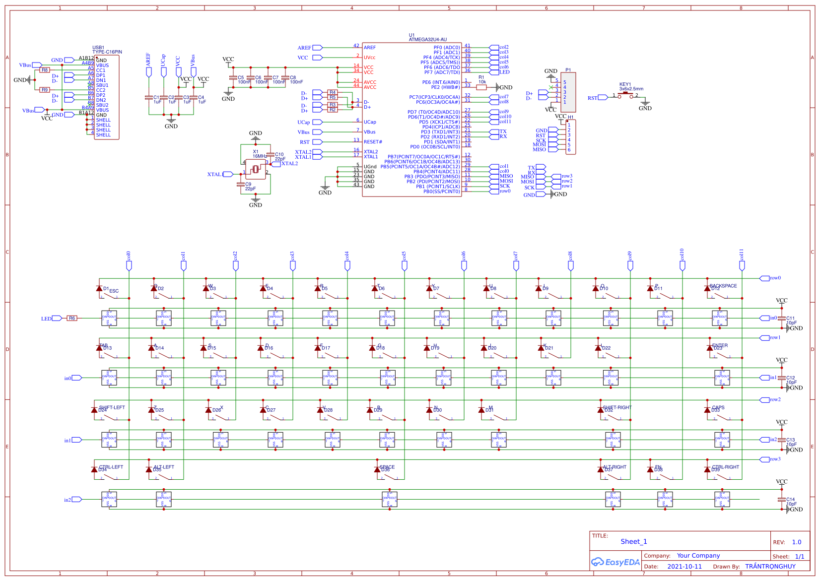 Mini mechanical keyboard - OSHWLab