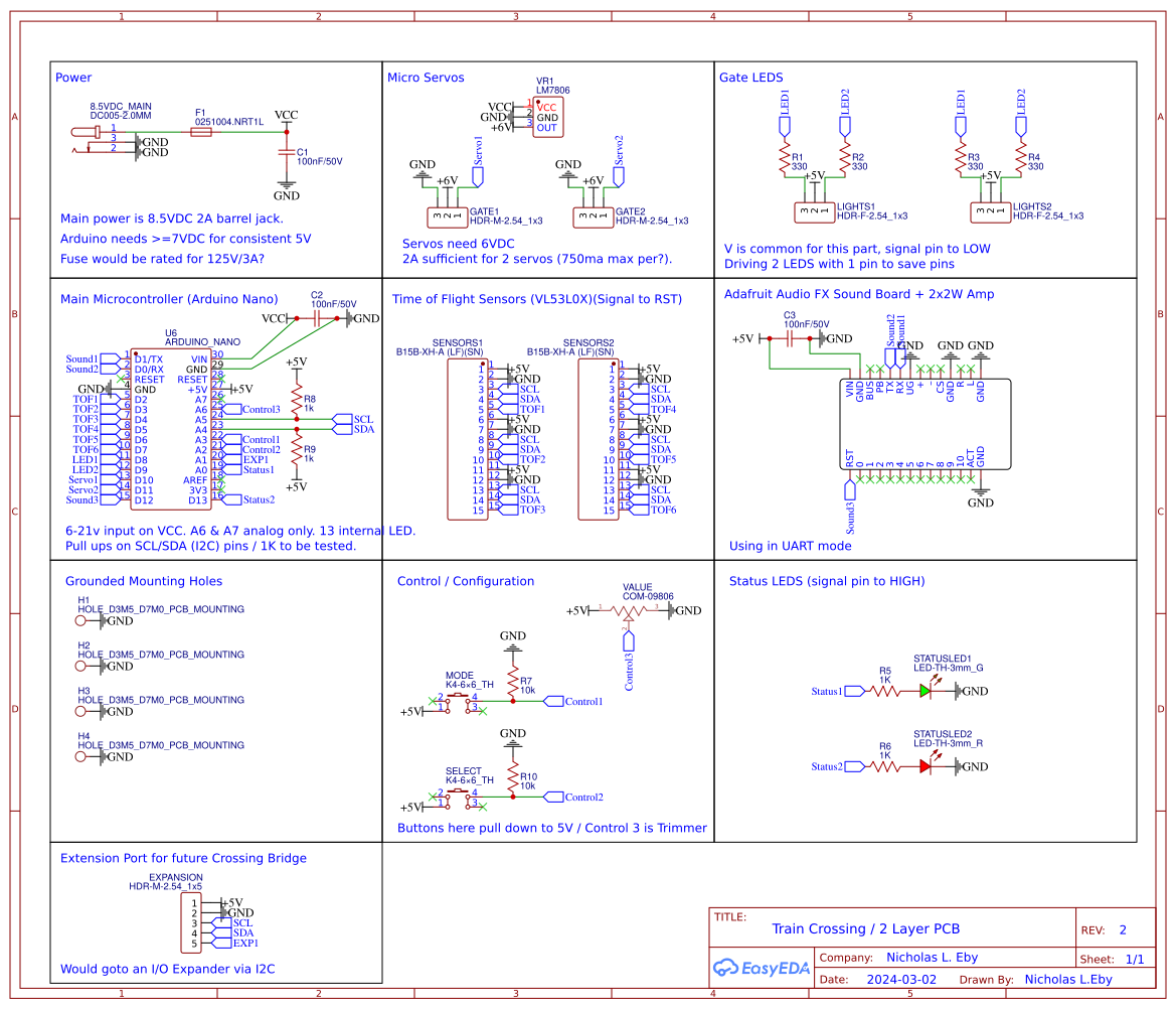Train Controller rev2 - 3/1/24 - EasyEDA open source hardware lab