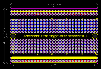 Solderable Breadboard PCBs - OSHWLab
