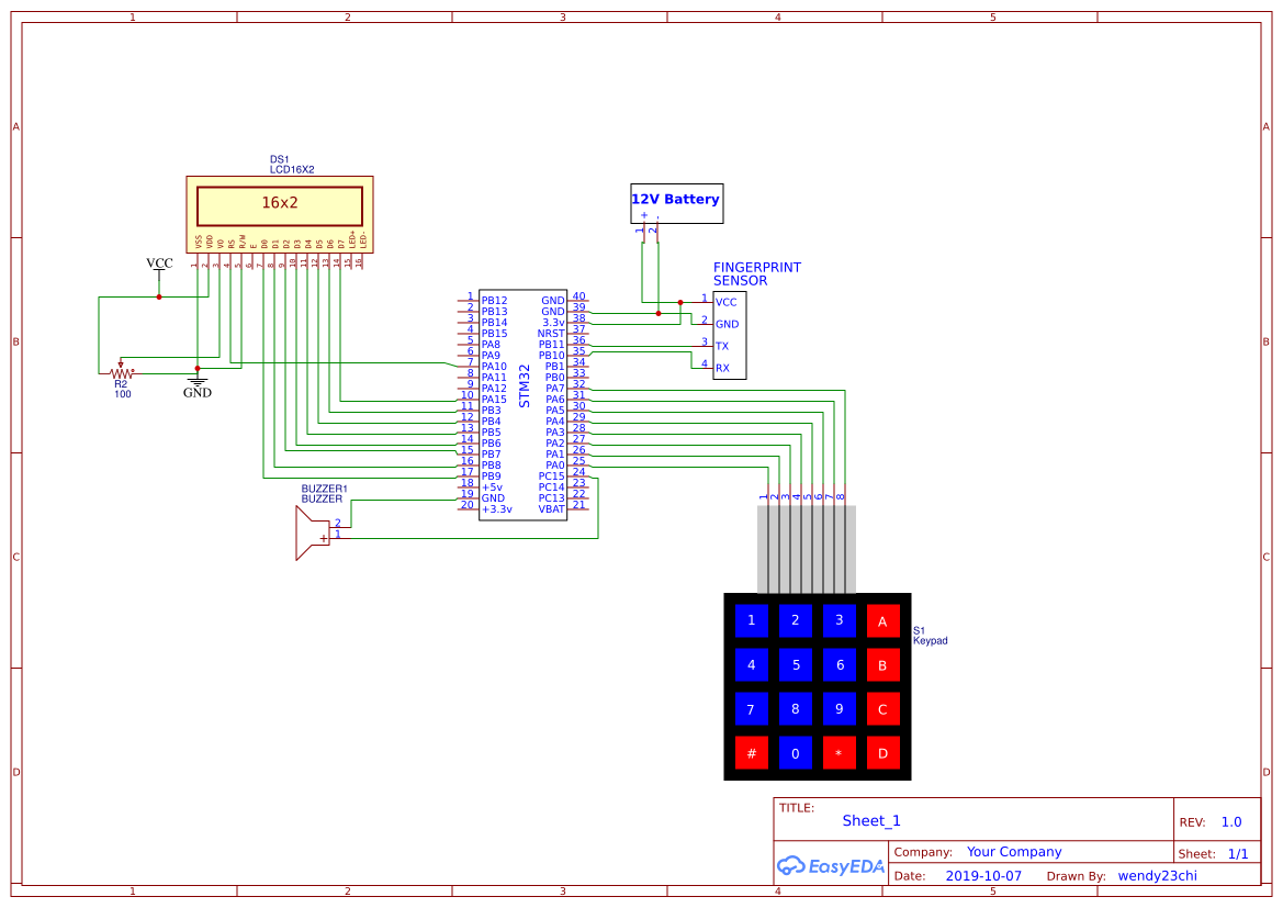 DoorLock System - EasyEDA open source hardware lab
