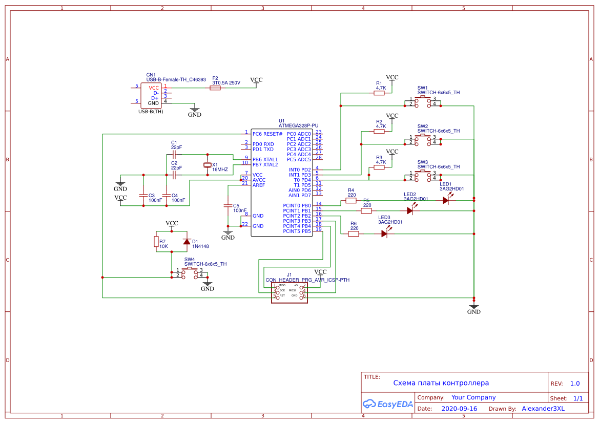 Atmel Controller - OSHWLab