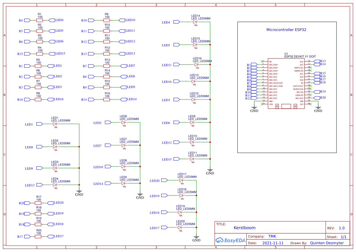 christmas tree - EasyEDA open source hardware lab