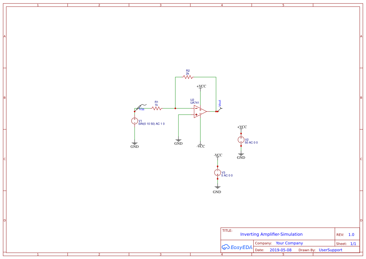 Inverting Amp - EasyEDA open source hardware lab