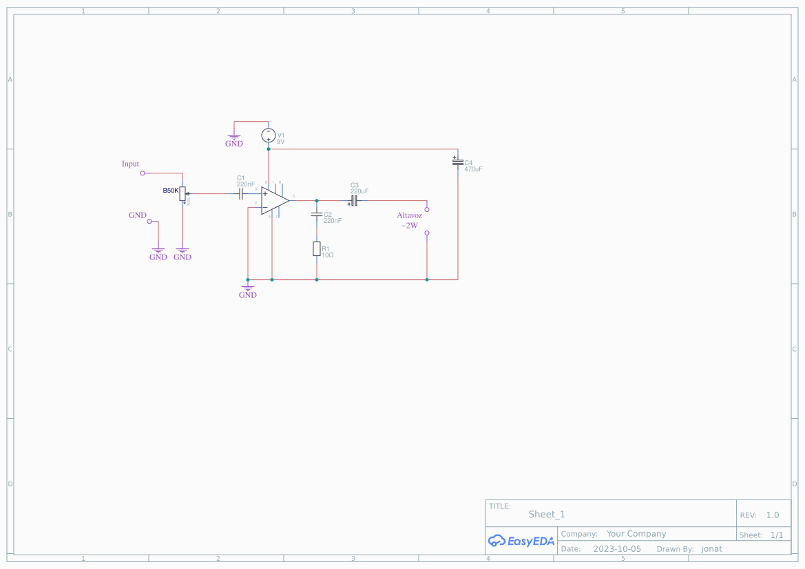 AmplificadorDeAudio - EasyEDA open source hardware lab