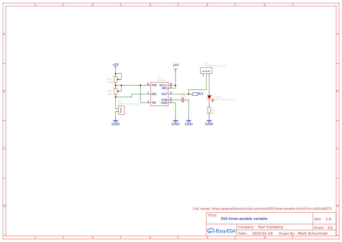555 timer flex - EasyEDA open source hardware lab