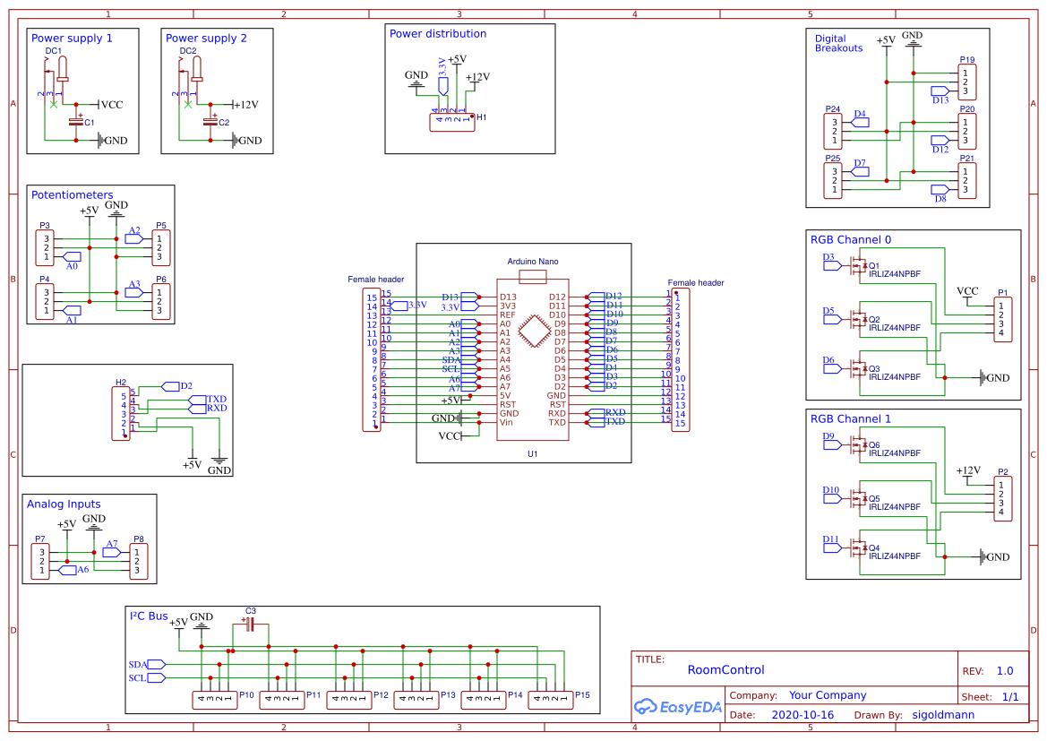 RoomControl - EasyEDA open source hardware lab