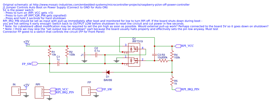 Raspberry Soft Power On/Off - OSHWLab