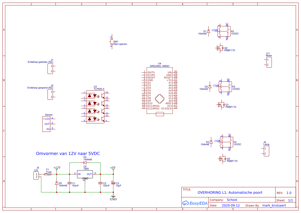 Automatische poort - EasyEDA open source hardware lab