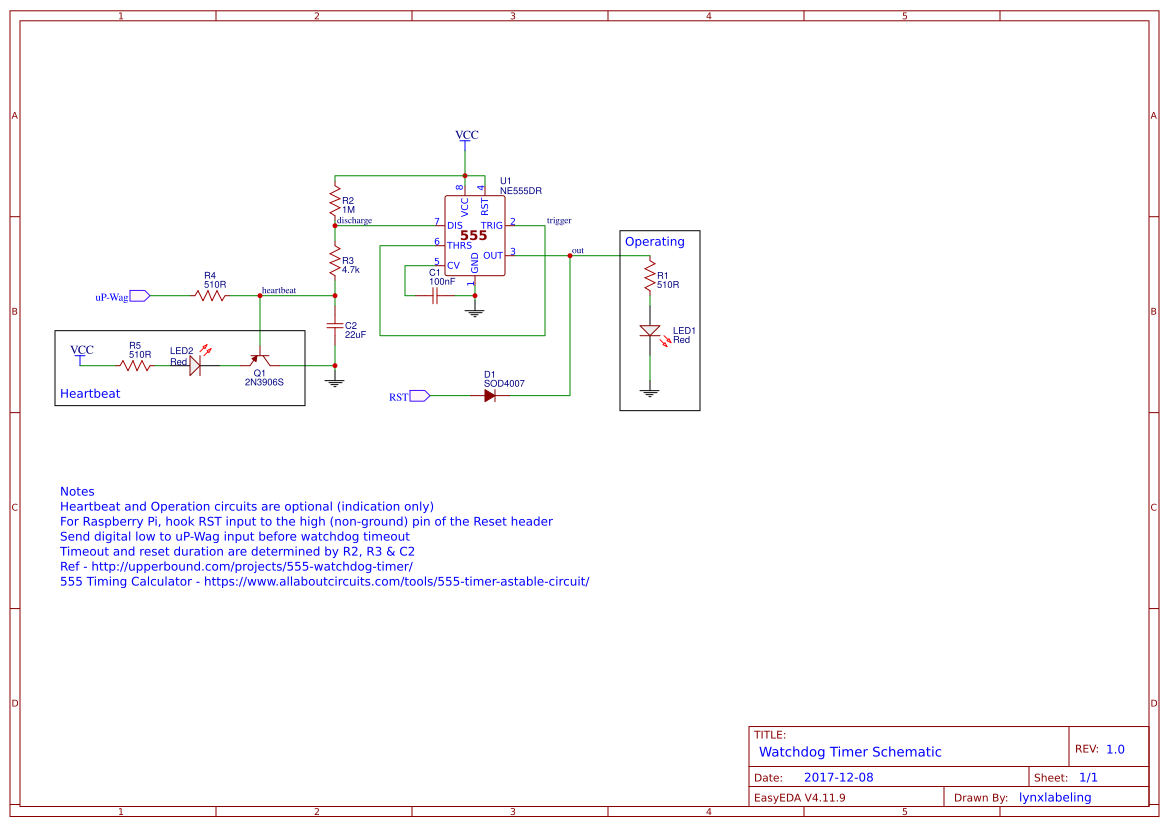 Watchdog Timer (555 based) copy - EasyEDA open source hardware lab