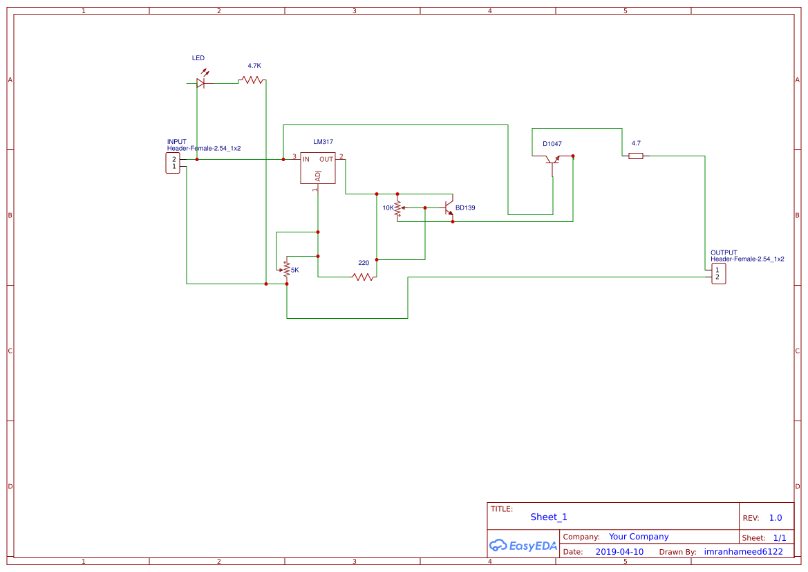 Voltage Current Adjustable Power Supply - EasyEDA open source hardware lab