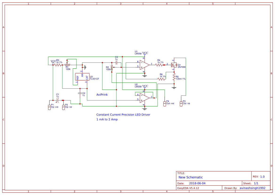 Precision Led driver using opamp - (avinashsingh1992) - Platform for creating and sharing ...