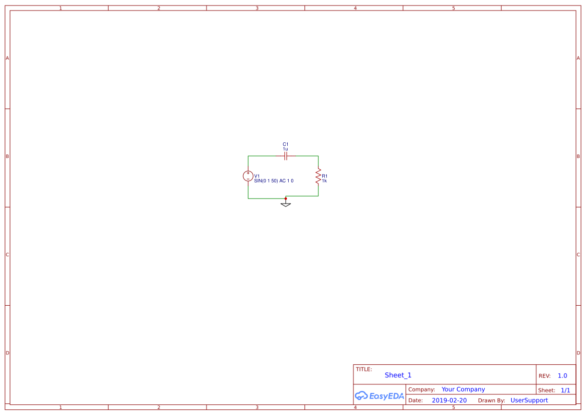 Highpass filter - EasyEDA open source hardware lab