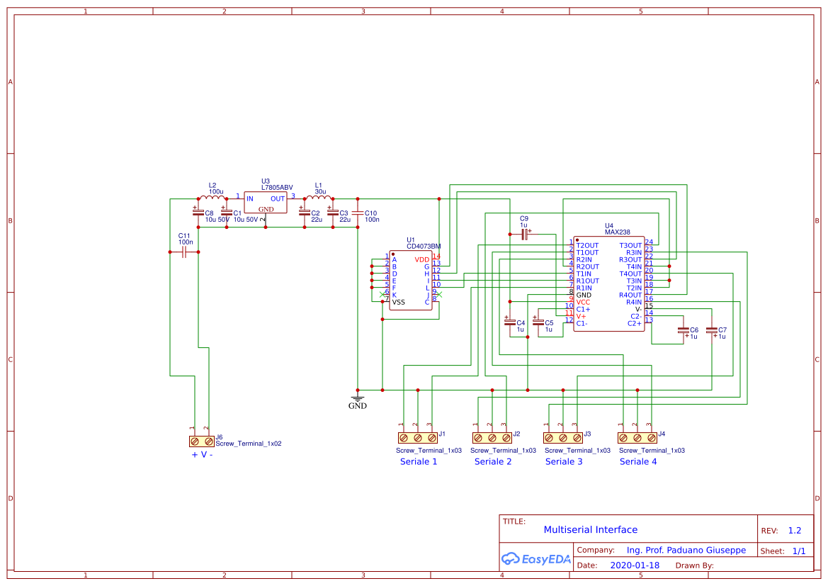 Multiserial Interface 1.2 - EasyEDA open source hardware lab