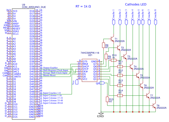 Cube LED 8x8x8 - EasyEDA open source hardware lab