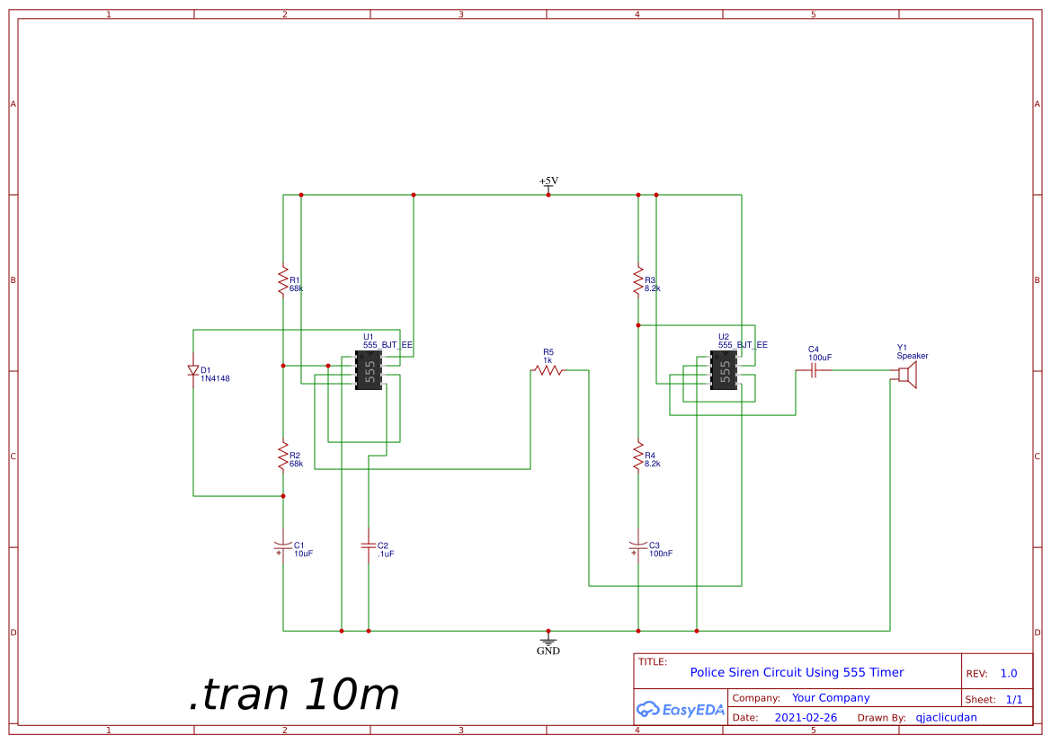 Police Siren Circuit - OSHWLab