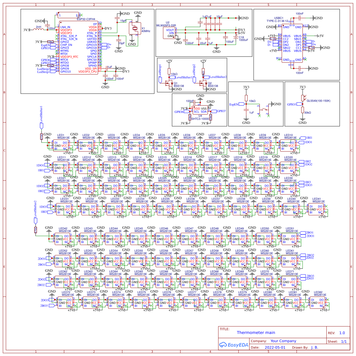 Thermometer main - EasyEDA open source hardware lab