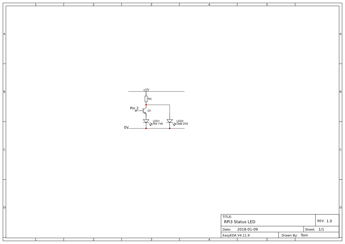 Status LED RPi3 - EasyEDA open source hardware lab
