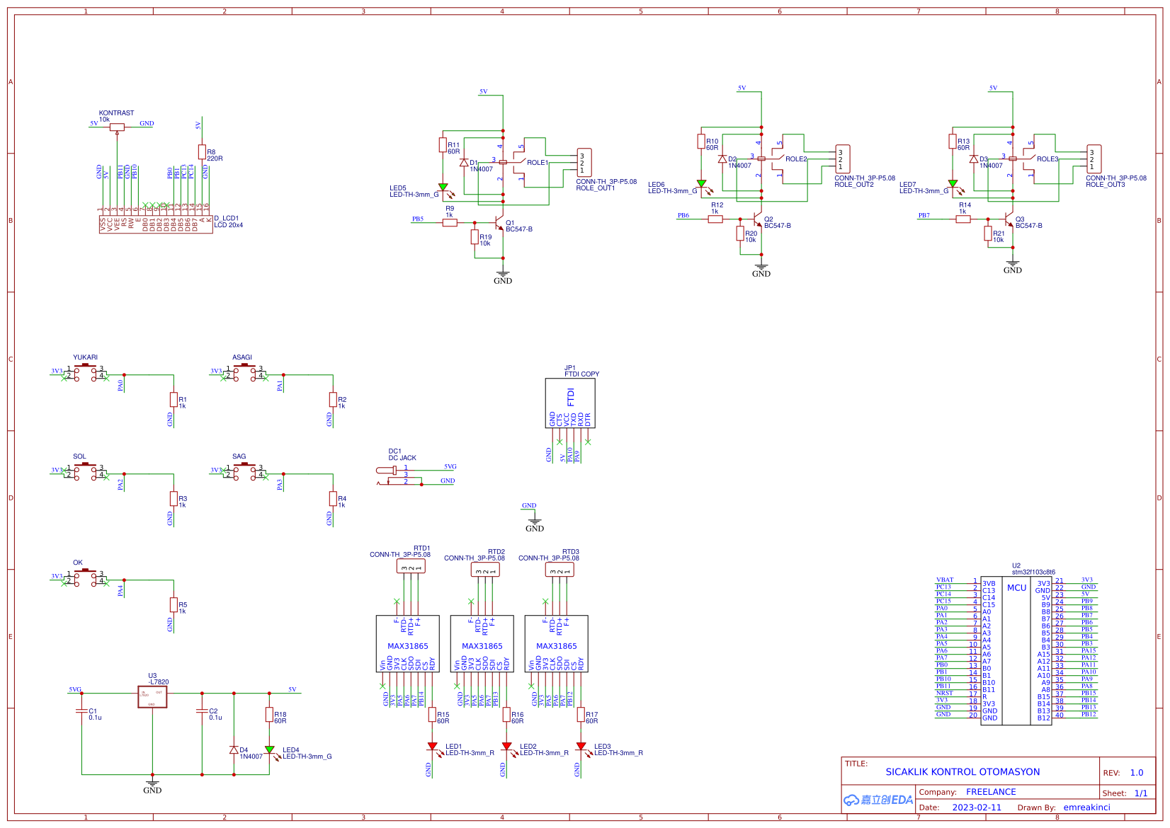 Stm32 Relay I2c Lcd Easyeda Open Source Hardware Lab