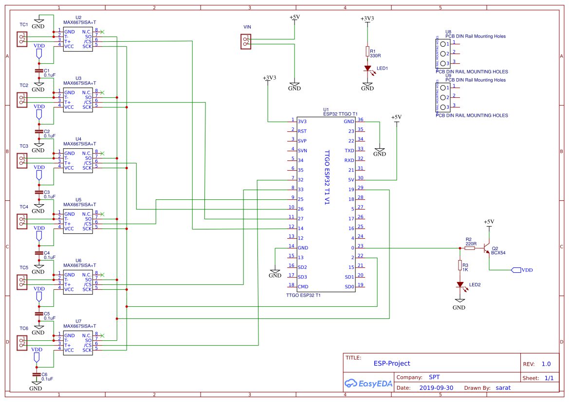 LM358 Microphone Amplifier SMD - EasyEDA