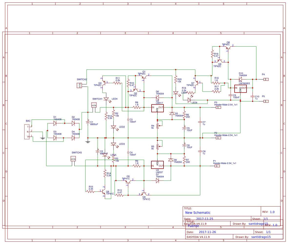 Fuente regulada con proteccion - OSHWLab