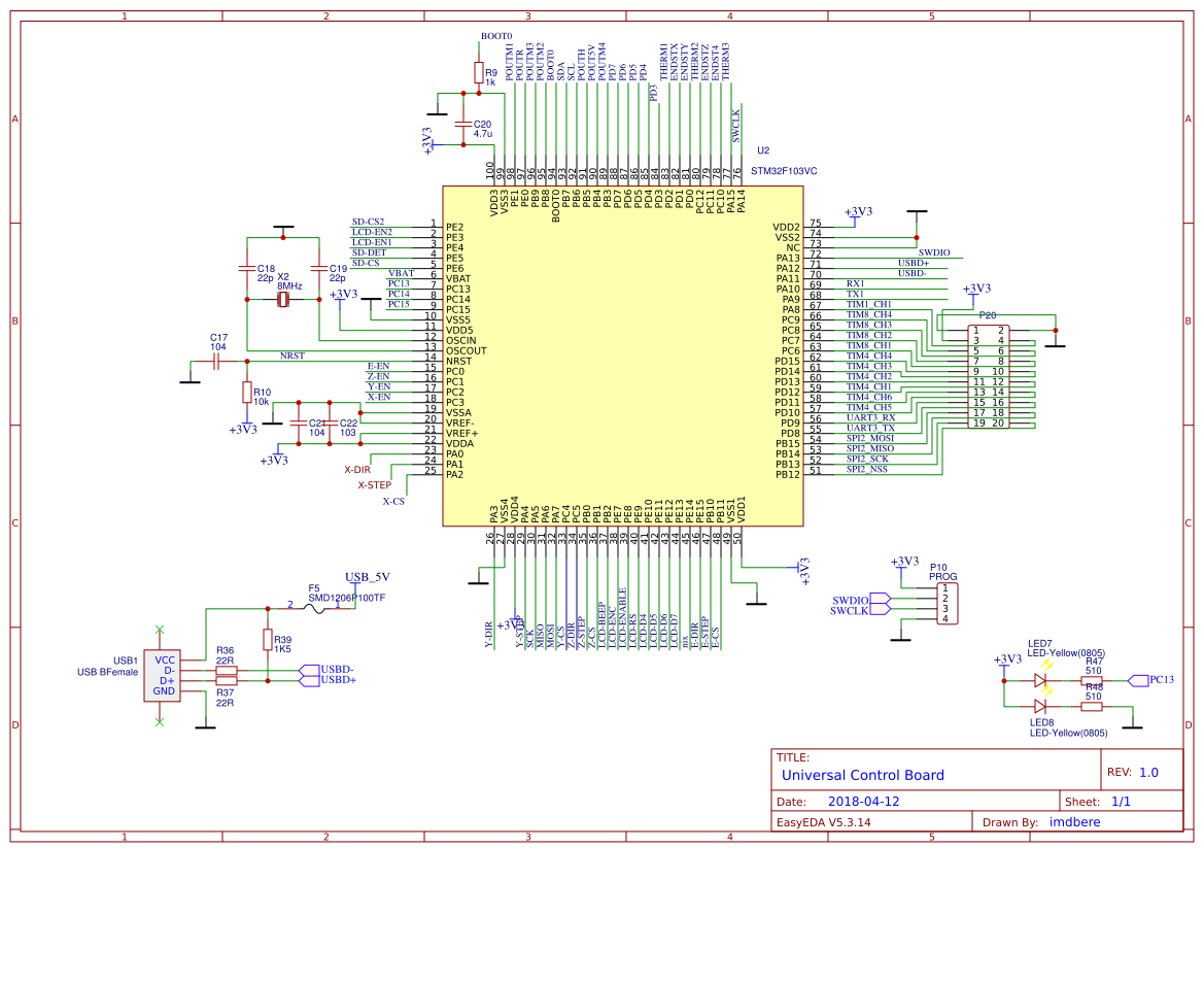 Universal Control Board - EasyEDA open source hardware lab