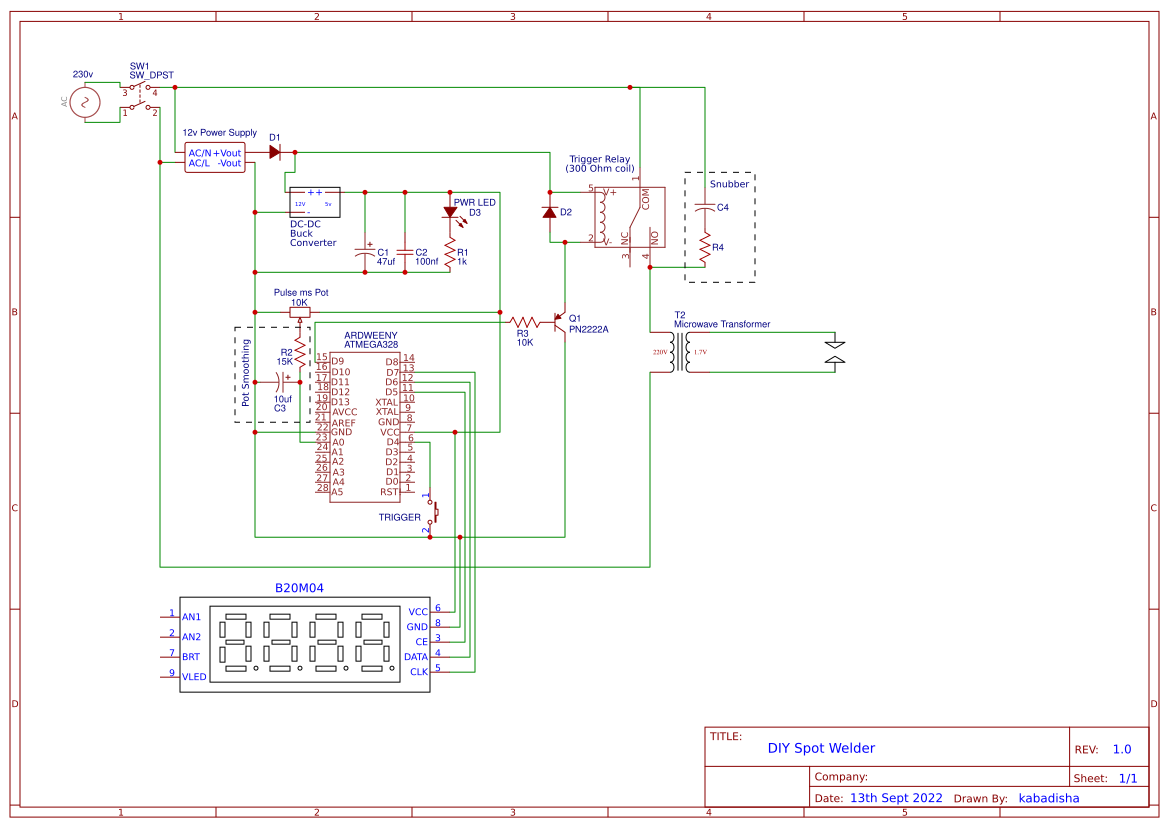 Spot Welder - EasyEDA open source hardware lab