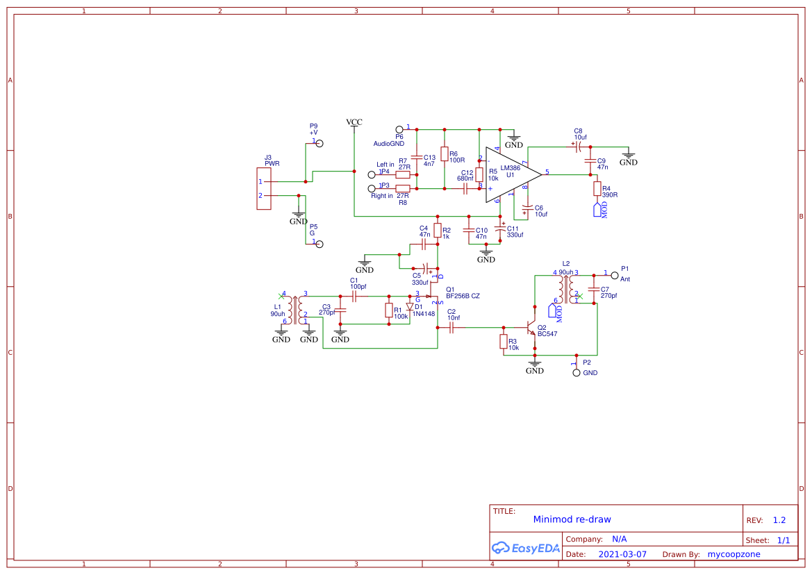 MiniMod AM Transmitter - OSHWLab