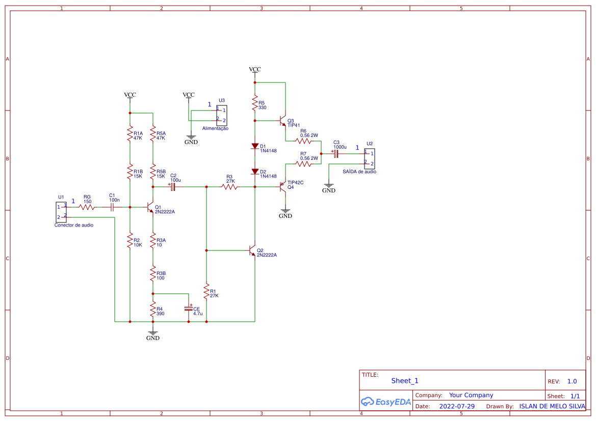Projeto amplificador lab de eletrônica - OSHWLab