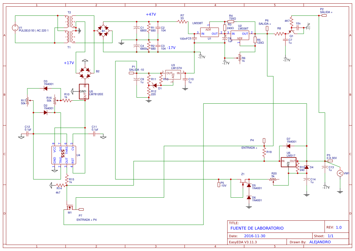FUENTE DE LABORATORIO - OSHWLab
